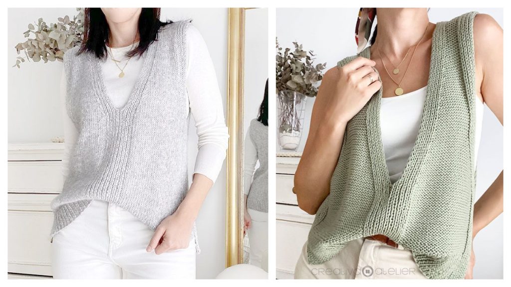 Duo Reversible Vest Free Knitting Pattern - Knitting Pattern