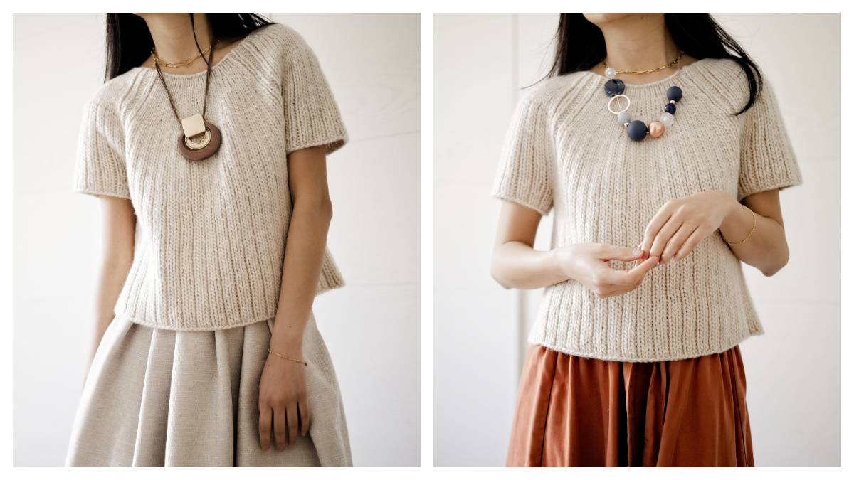 Seashell Sweater Top Knitting Pattern - Knitting Pattern