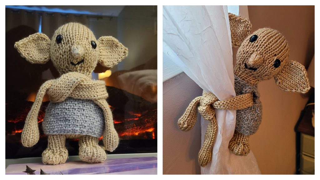 Dobby Elf Curtain Tie Free Knitting Pattern - Knitting Pattern