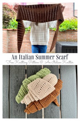 Italian Summer Scarf Free Knitting Pattern - Knitting Pattern