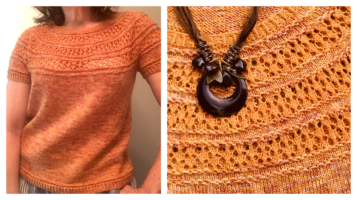 Alberta Sunshine Summer Tee Free Knitting Pattern - Knitting Pattern