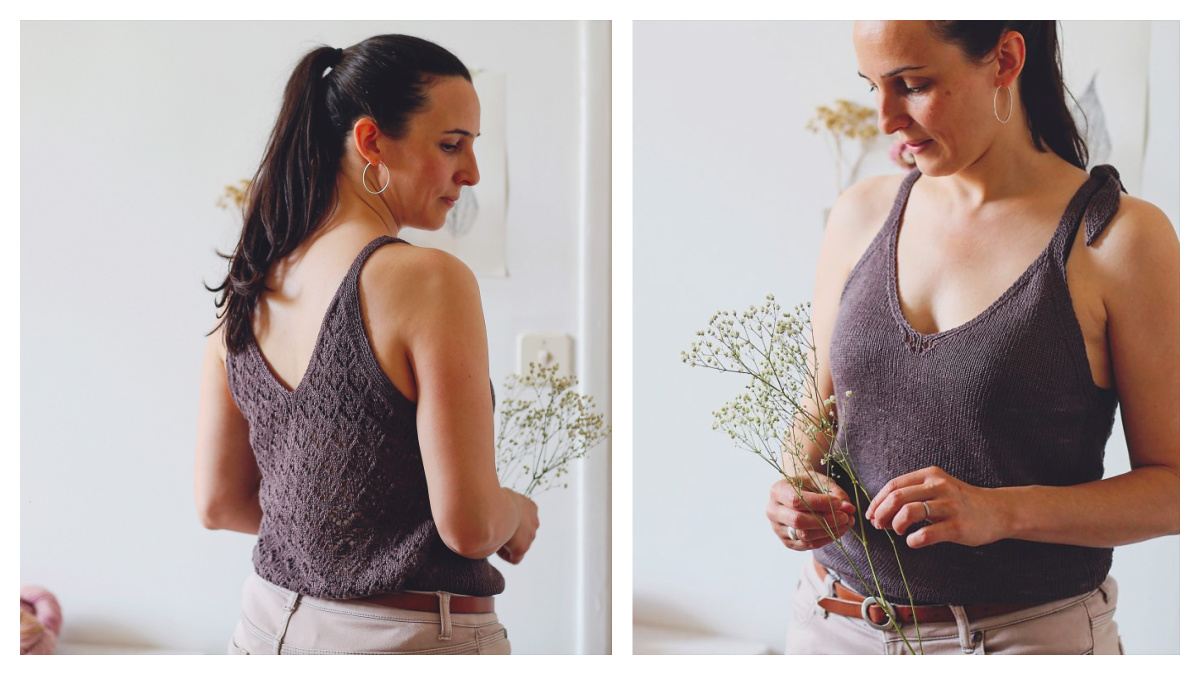 Summer Linearis Sleeveless Top Free Knitting Pattern - Knitting Pattern