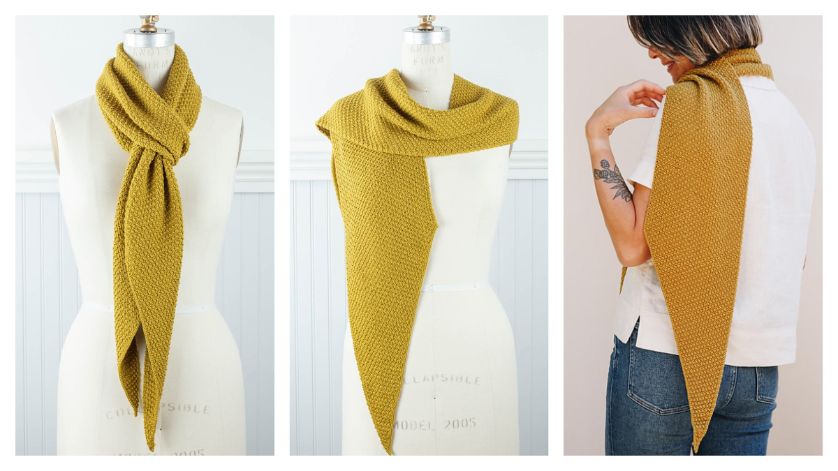 Parallelogram Sequence Scarf Free Knitting Pattern - Knitting Pattern
