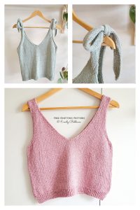 Simple Summer Sleeveless Top Knitting Patterns - Knitting Pattern