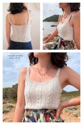 Simple Summer Sleeveless Top Knitting Patterns - Knitting Pattern