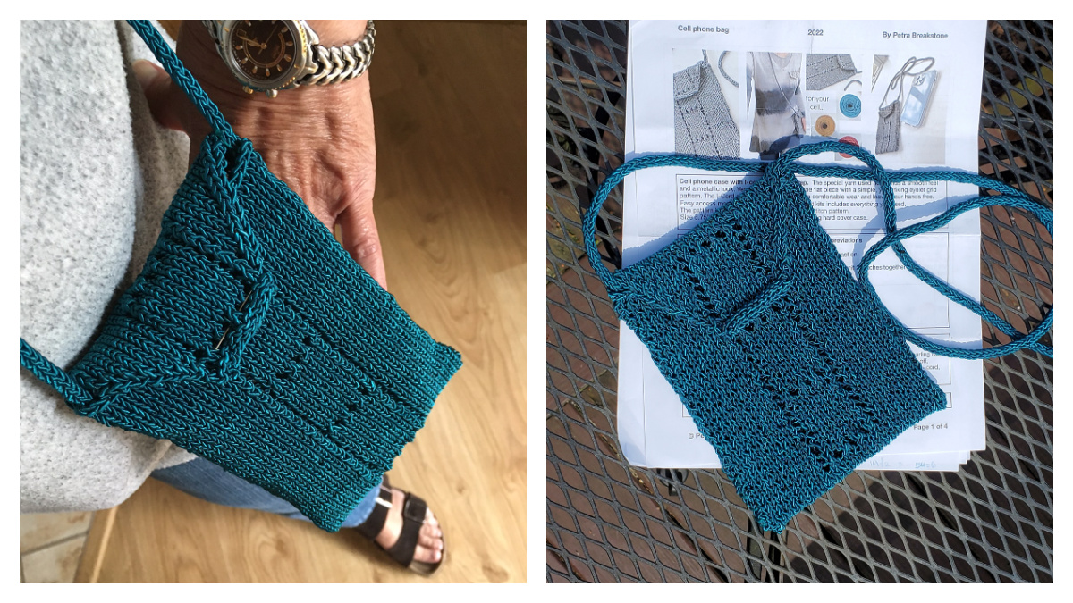 Cellphone Shoulder Bag Free Knitting Pattern - Knitting Pattern