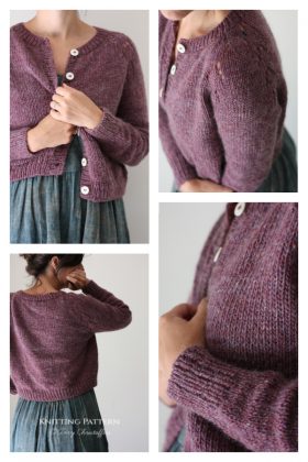 Crop Felix Cardigan Knitting Pattern - Knitting Pattern