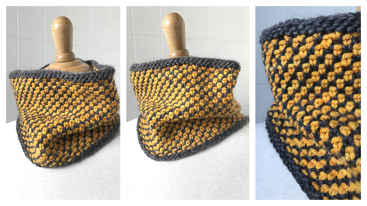 Slash Dot Cowl Free Knitting Pattern - Knitting Pattern
