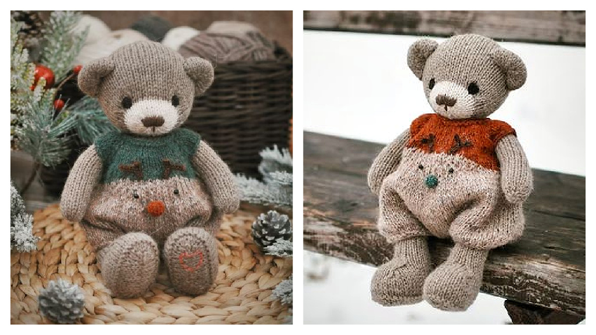 Amigurumi Christmas Bear Knitting Pattern - Knitting Pattern