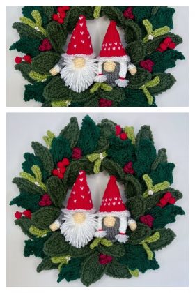 Christmas Wreath Free Knitting Patterns & Paid - Knitting Pattern