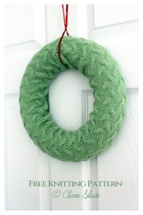 Christmas Wreath Free Knitting Patterns & Paid - Knitting Pattern
