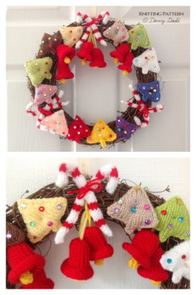 Christmas Wreath Free Knitting Patterns & Paid - Knitting Pattern