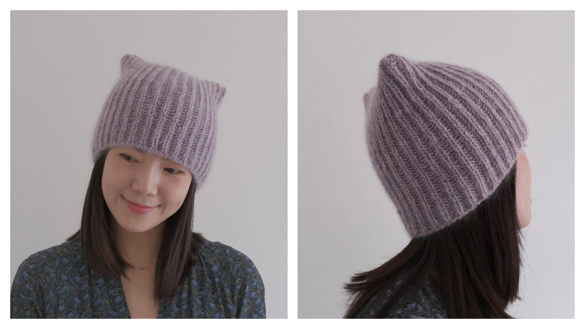 Kitty Beanie Hat Free Knitting Pattern - Knitting Pattern