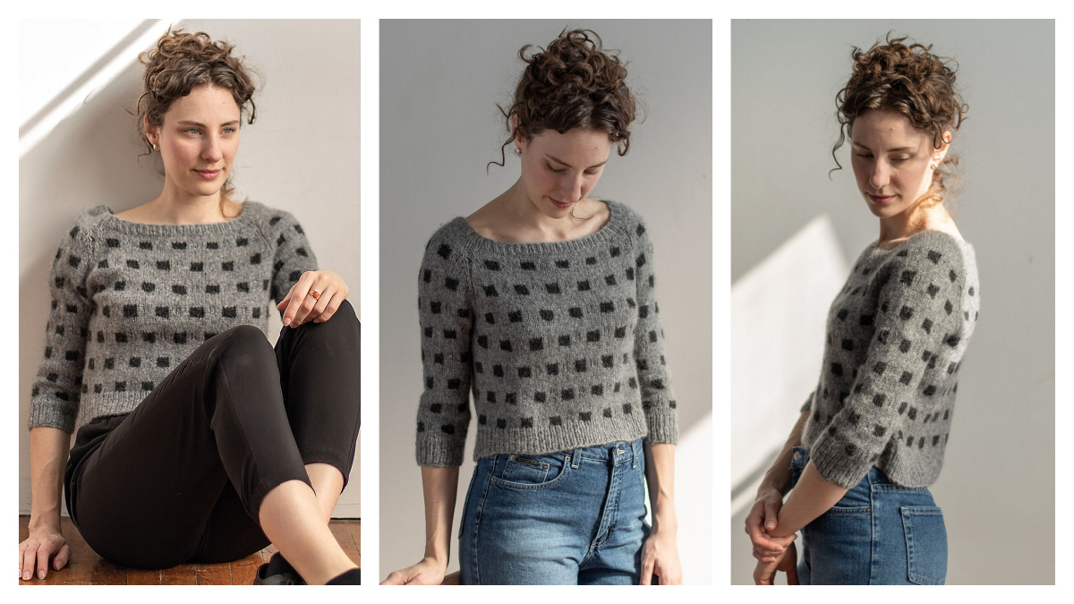 Pixel Pullover Sweater Free Knitting Pattern - Knitting Pattern