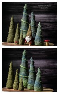 Desktop Christmas Tree Cone Knitting Patterns - Knitting Pattern