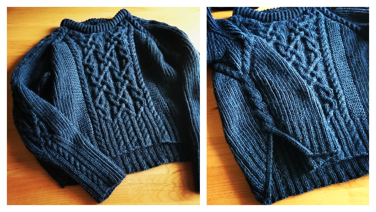 People Cabled Pullover Sweater Free Knitting Pattern - Knitting Pattern