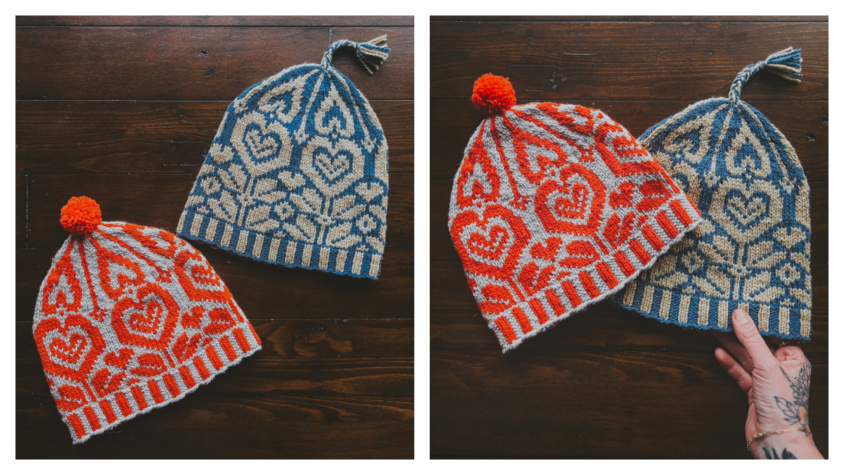 Cold Hearts Hat Knitting Pattern - Knitting Pattern