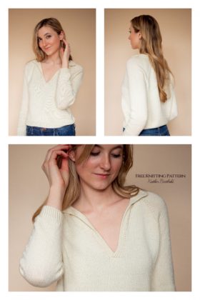 Polo Sweater Free Knitting Pattern - Knitting Pattern