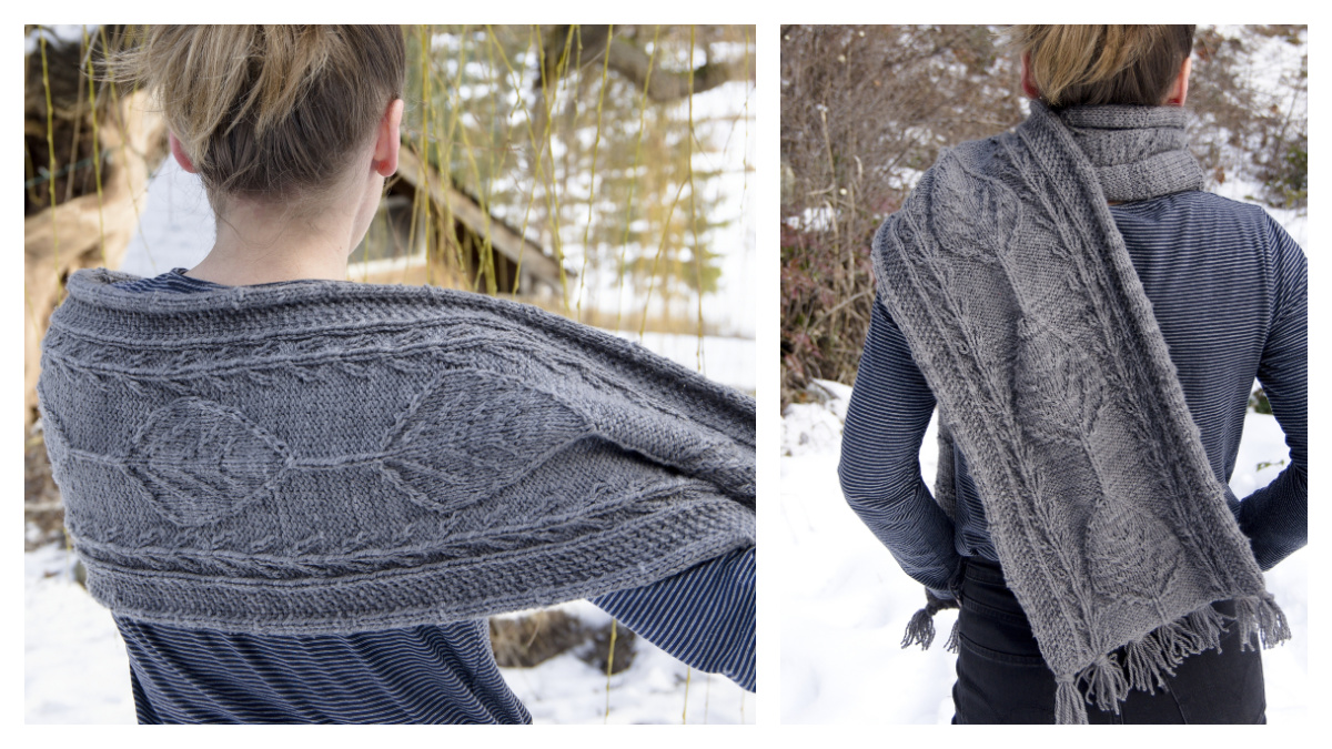 Poplar and Vine Scarf Free Knitting Pattern - Knitting Pattern