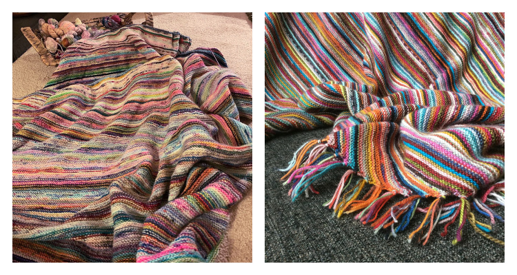 Scrappy Excavation Blanket Free Knitting Pattern - Knitting Pattern