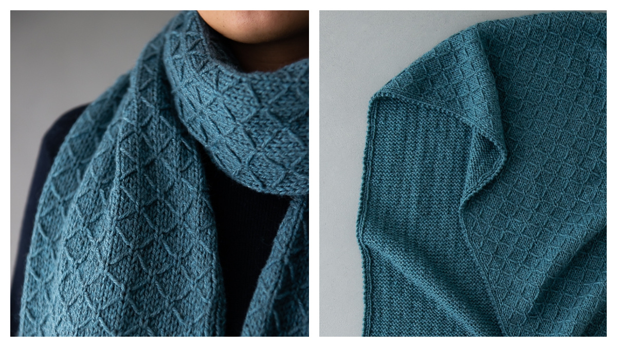Trellis Wrap Shawl Scarf Free Knitting Pattern - Knitting Pattern