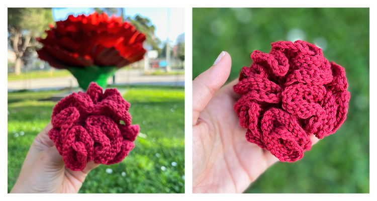 Flower Knitting Pattern Free Poinsettia Flower Knitting Patterns
