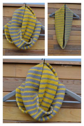 Double Thick Duotone Cowl Free Knitting Pattern - Knitting Pattern