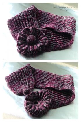 Flower Scarf Free Knitting Pattern - Knitting Pattern