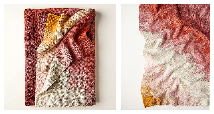 Mitered Corner Blanket Free Knitting Pattern - Knitting Pattern