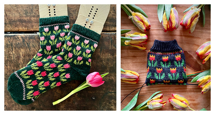 Tiptoe through the Tulips Knitting Pattern - Knitting Pattern