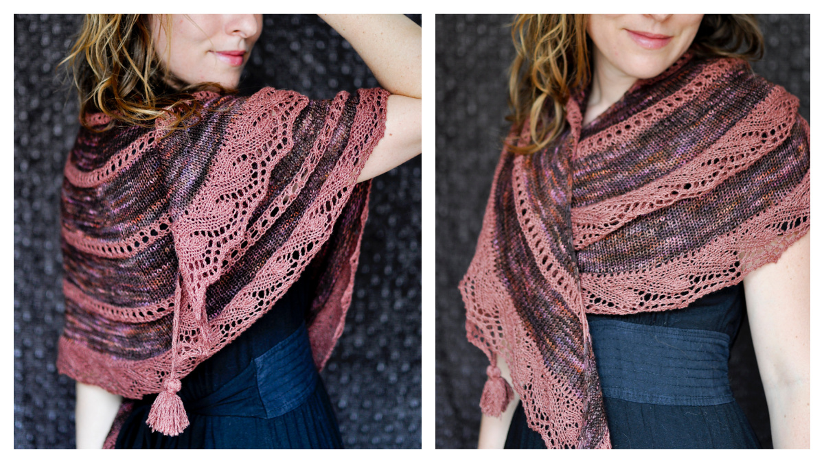 Merlot Lace Shawl Free Knitting Pattern - Knitting Pattern