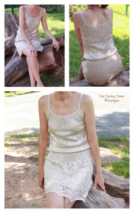 Lace Karin Tunic Dress Free Knitting Pattern - Knitting Pattern