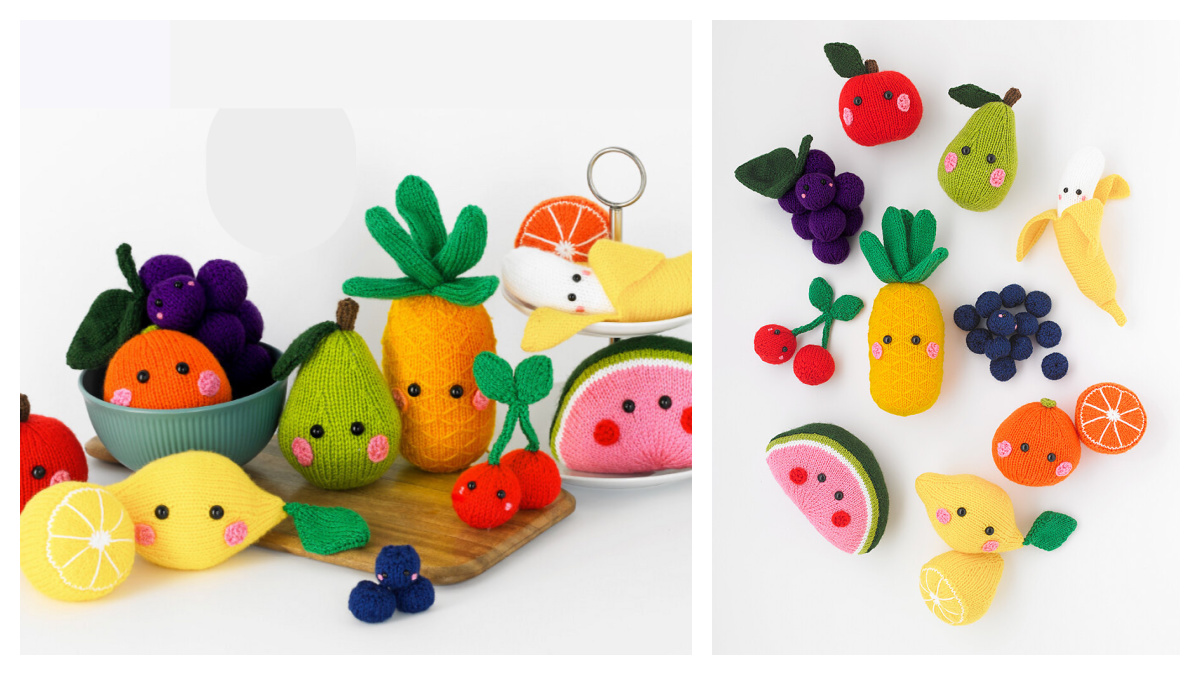 Amigurumi Fruity Friends Free Knitting Patterns - Knitting Pattern