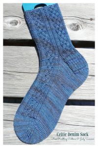 Celtic Denim Sock Free Knitting Pattern - Knitting Pattern
