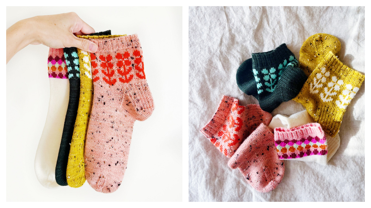 Colorwork Cuff Club Socks Knitting Pattern - Knitting Pattern