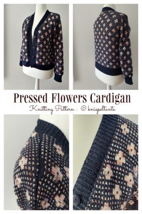 Pressed Flowers Cardigan Knitting Pattern - Knitting Pattern