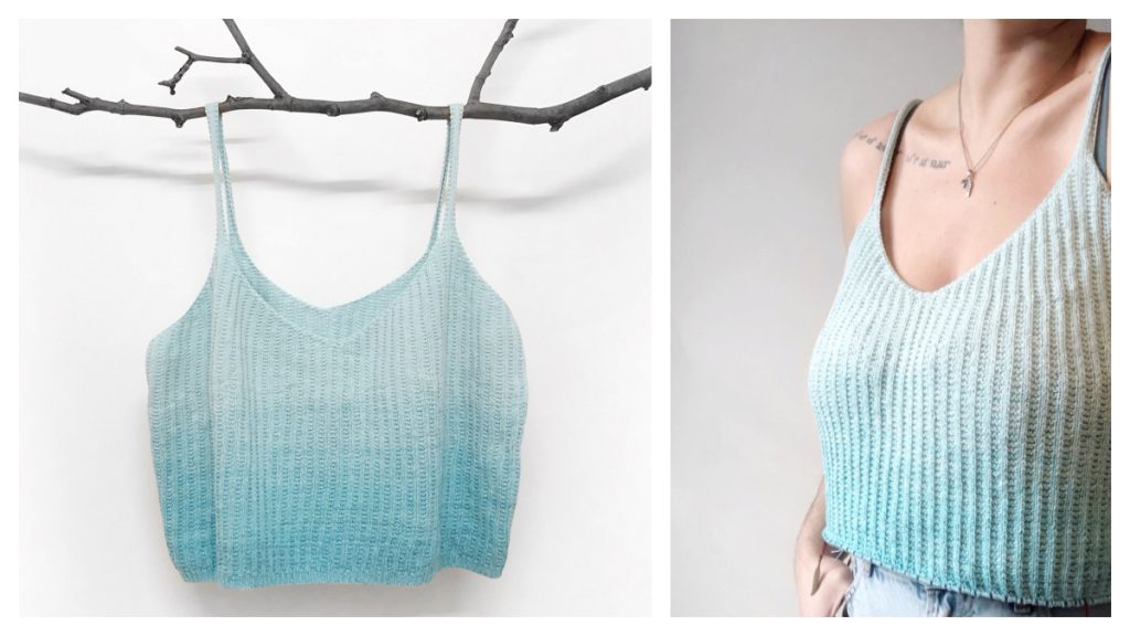 Seaside Summer Crop Top Free Knitting Pattern - Knitting Pattern