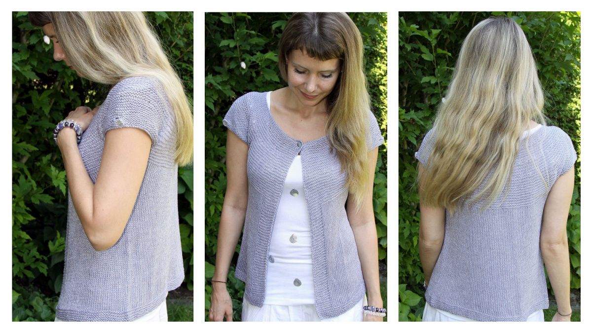 Summer Lavender Cardigan Free Knitting Pattern - Knitting Pattern