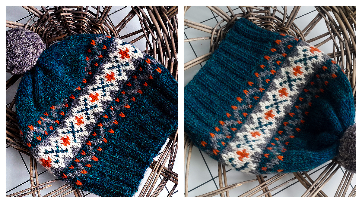 Deep Blue Colorwork Hat Free Knitting Pattern - Knitting Pattern