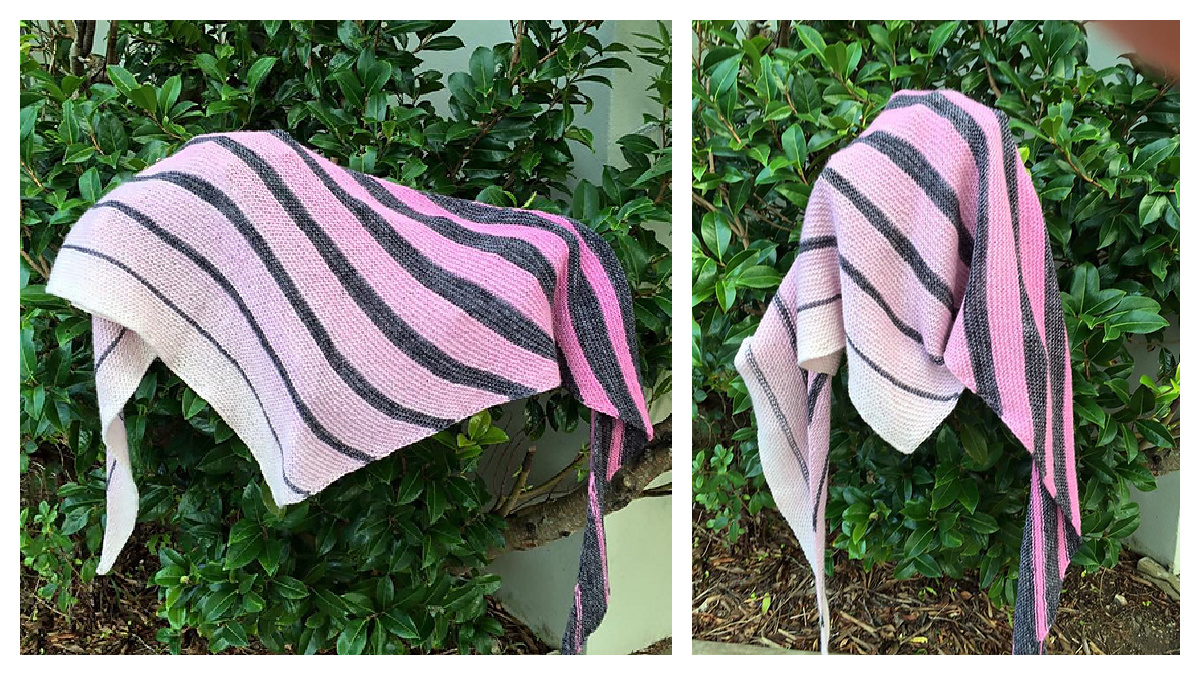 Transition Garter Stitch Shawl Free Knitting Pattern - Knitting Pattern