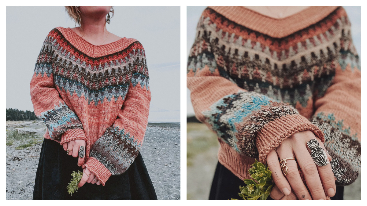 Easy V Pullover Sweater Knitting Pattern - Knitting Pattern