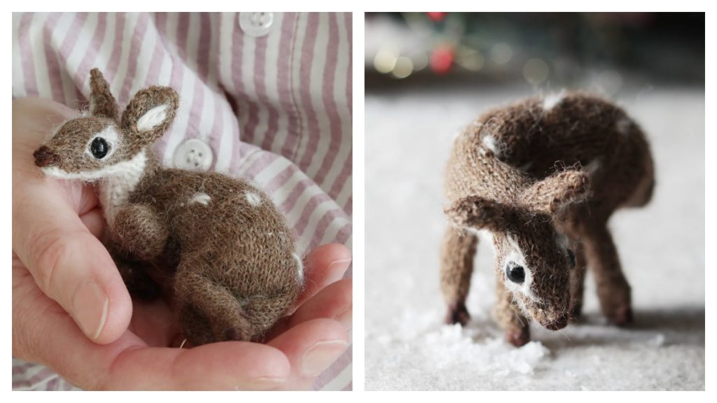 Miniature Fallow Deer Free Knitting Pattern - Knitting Pattern