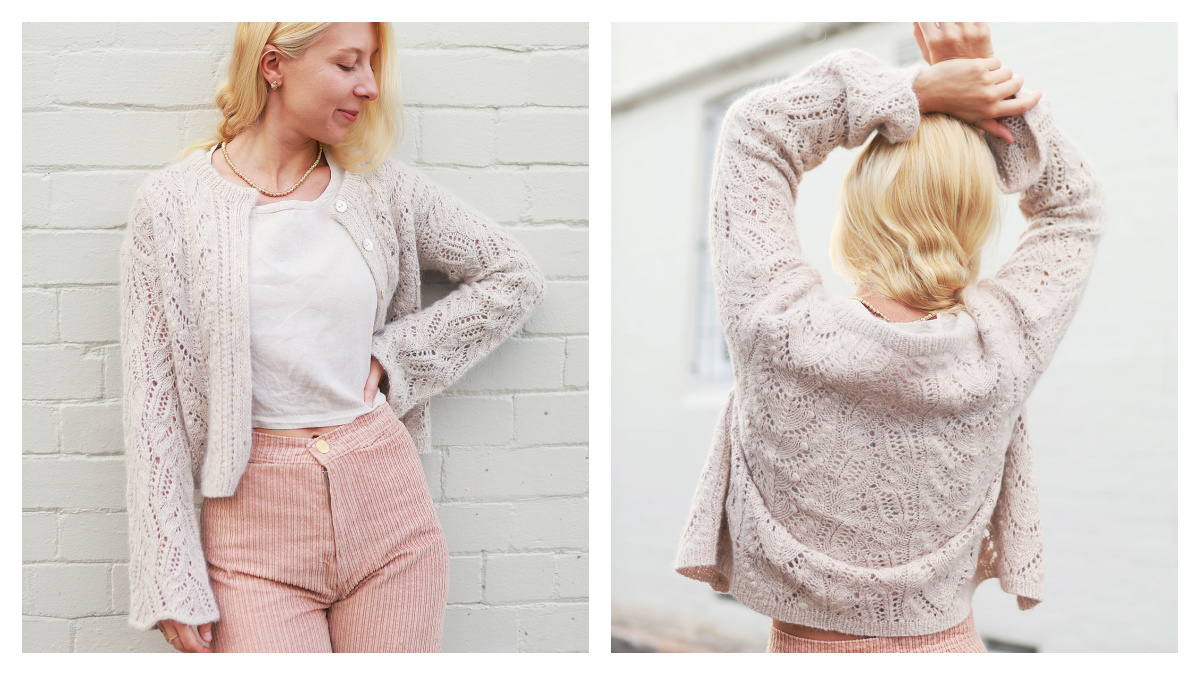 Lyrebird Lace Cardigan Knitting Pattern - Knitting Pattern