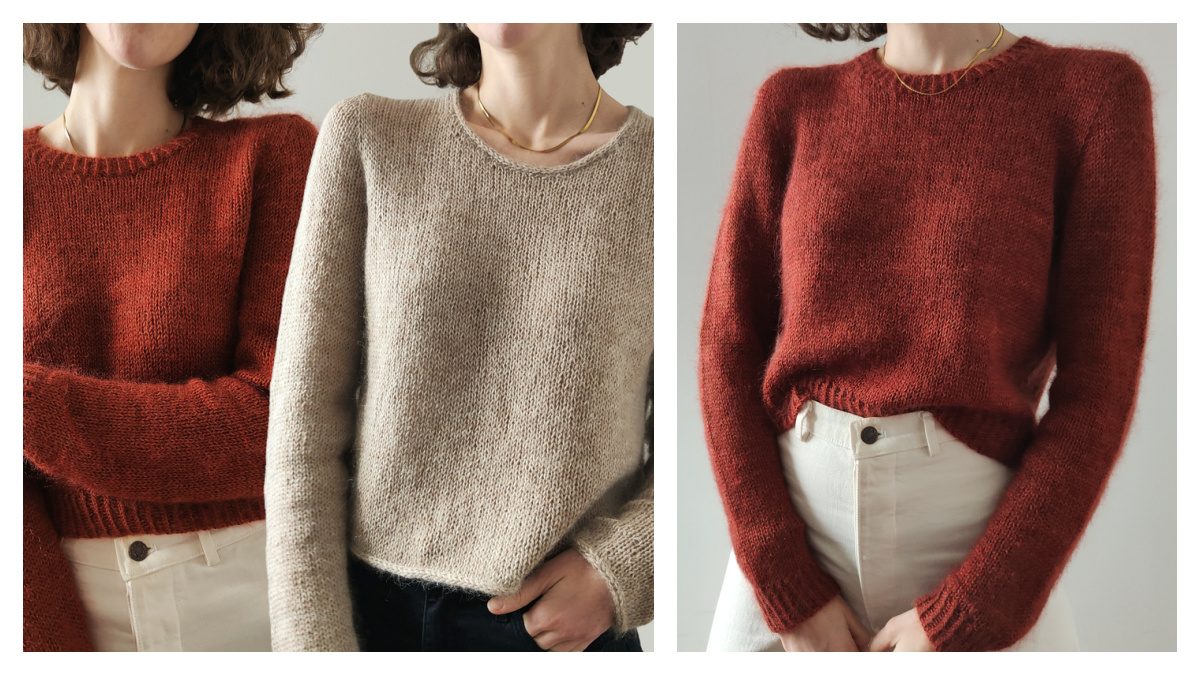 Classic Cognac Sweater Pullover Knitting Pattern - Knitting Pattern