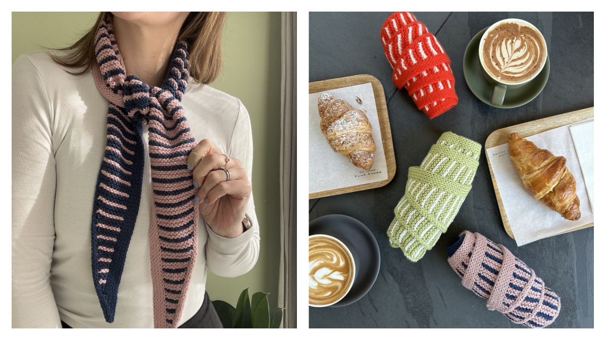 Garter Stitch Jacques Scarf Knitting Pattern - Knitting Pattern