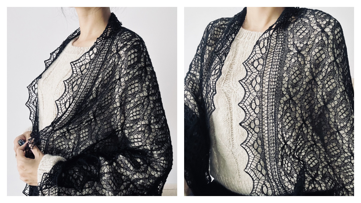 Lucky Clover Lace Stole Shawl Free Knitting Pattern - Knitting Pattern
