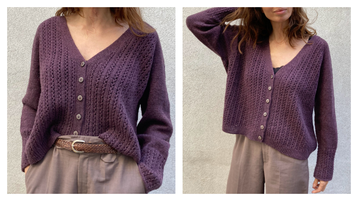 Ripple Cardigan Free Knitting Pattern(XS-5XL) - Knitting Pattern