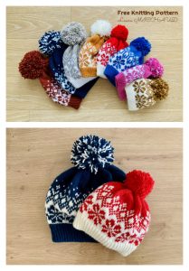 Snowflake Hat Free Knitting Pattern - Knitting Pattern