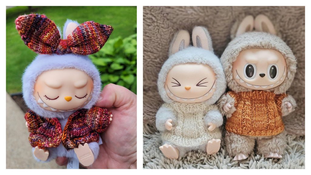 Quick Scrappy Labubu Outfit Free Knitting Patterns - Knitting Pattern