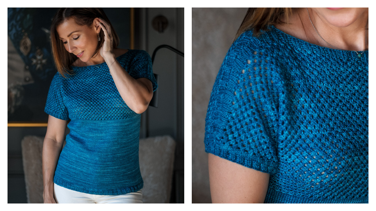 Panopeia Tee Top Knitting Pattern - Knitting Pattern